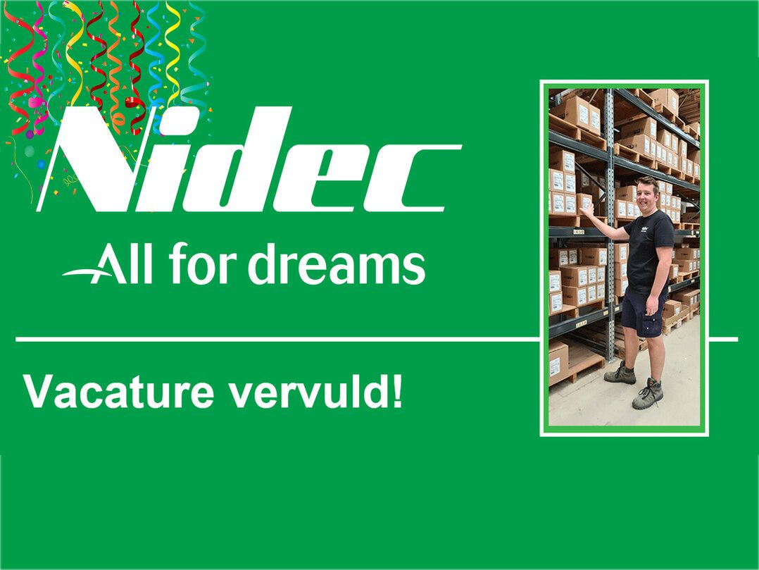 Vacature vervuld - Welkom Tim - Nidec-Netherlands