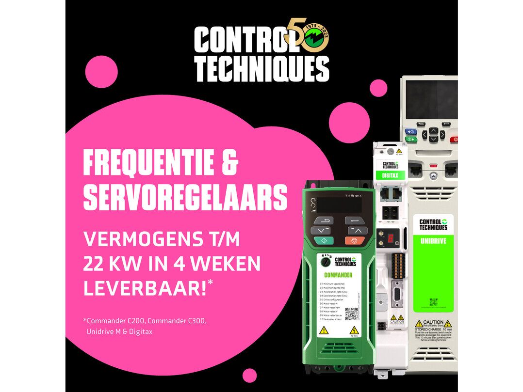 Leveren binnen 4 weken? Control Techniques kan het! - Nidec-Netherlands